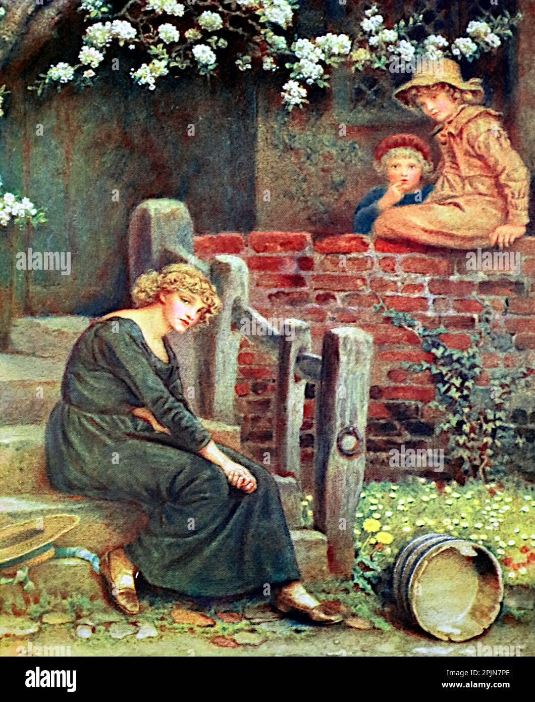 Fable of the Girl and Her Milk Pail an from the book Kate Greenaway by ...