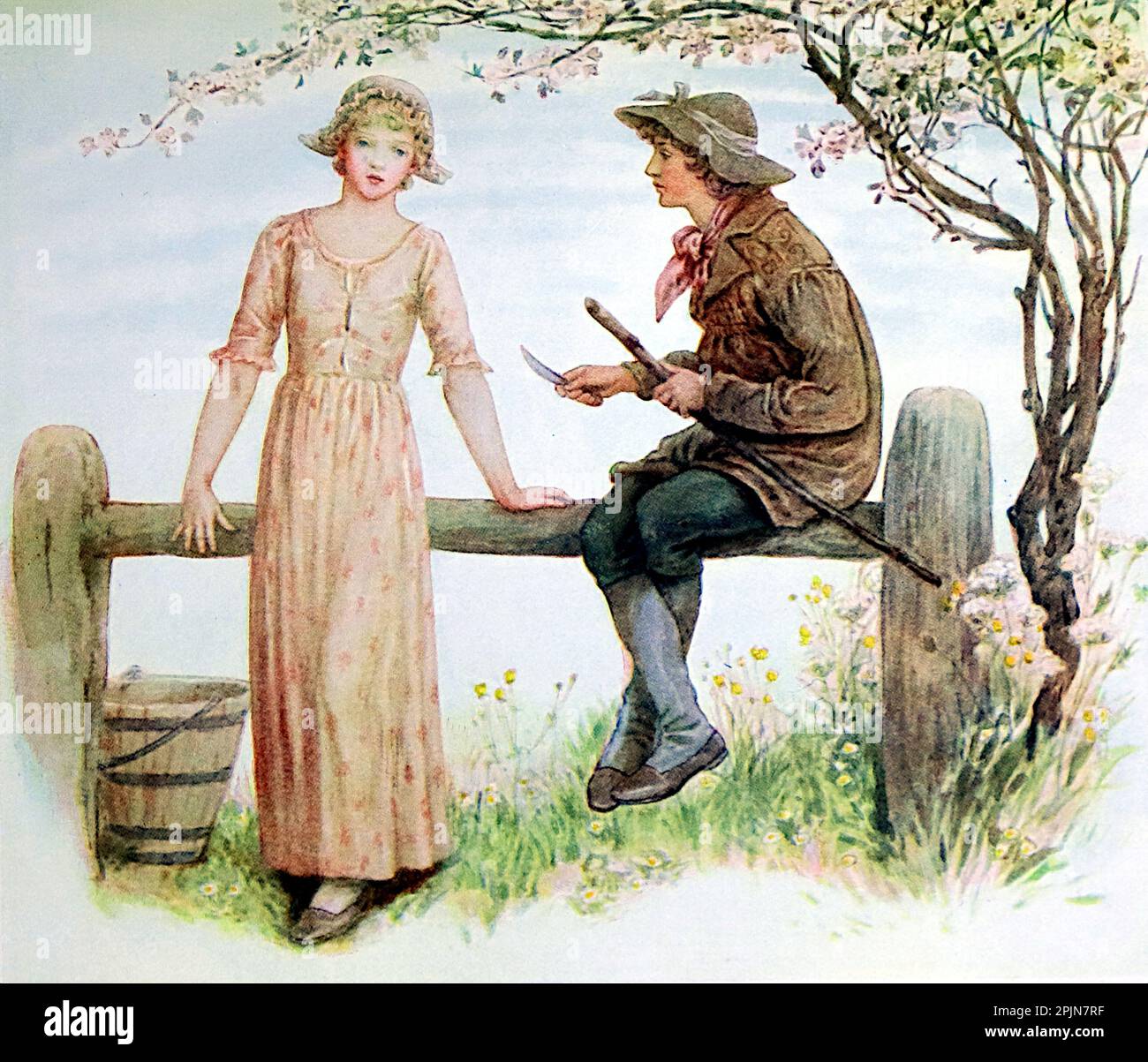 Two At a Style an illustration from the book Kate Greenaway by M.H ...