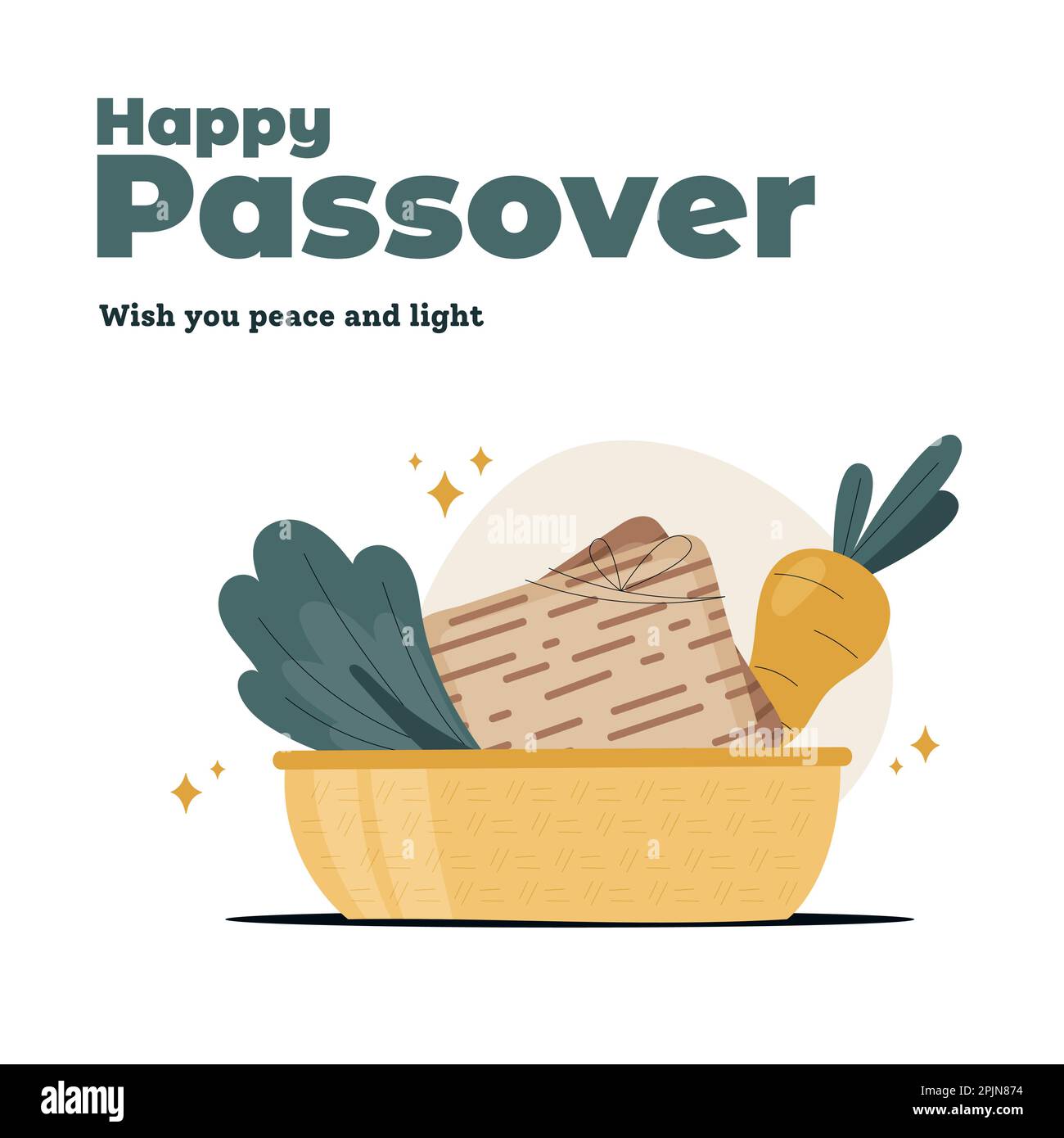 Passover greeting card set. Lets Celebrate Seder Pesach invitation ...
