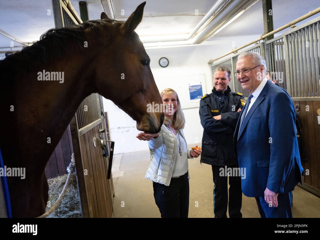 Munich, Germany. 03rd Apr, 2023. Karin Baumüller-Söder (l-r), patron of ...