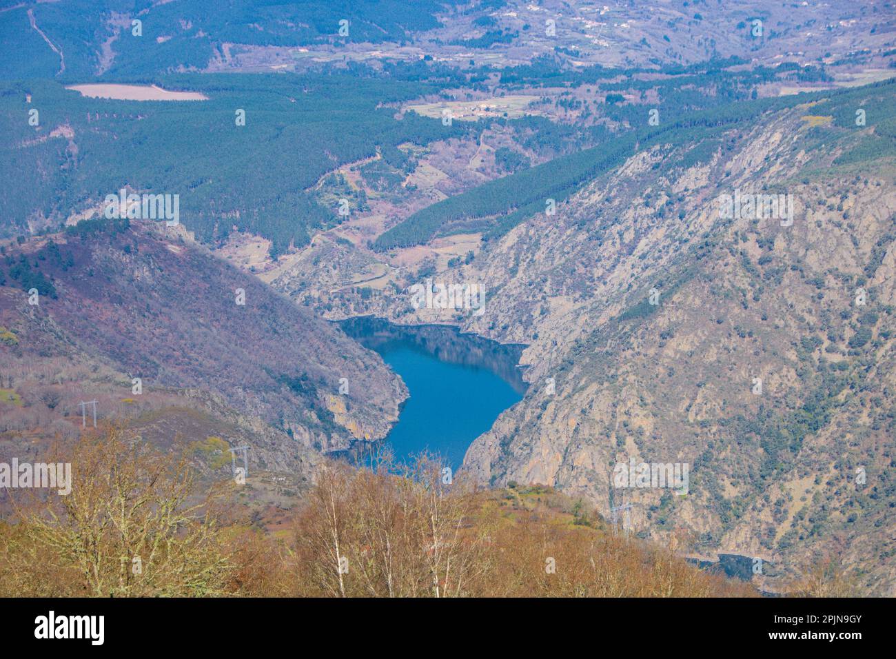 Landscape of Ribeira Sacra and river Sil canyon in Galicia, Spain Stock ...