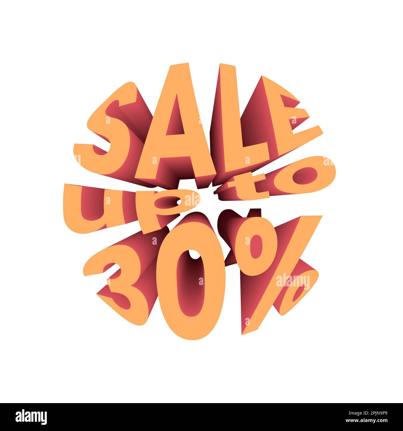 Sale up to 30 % discount banner. Sale promotion text. Advertising ...