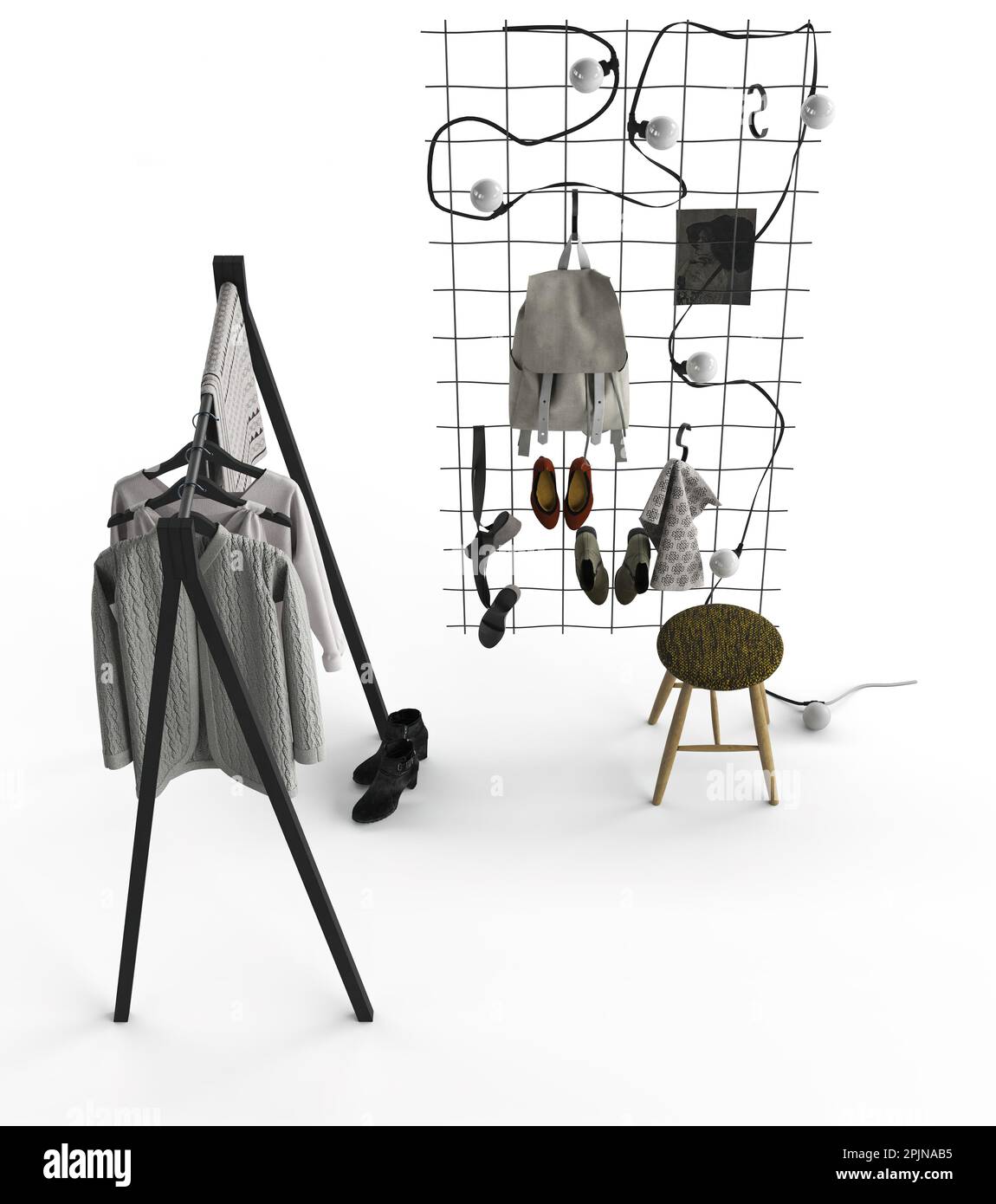 Clothing racks retail display Cut Out Stock Images & Pictures - Alamy