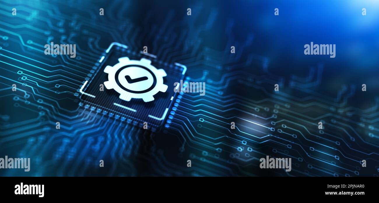 Quality Control Business Technology Concept Stock Photo - Alamy