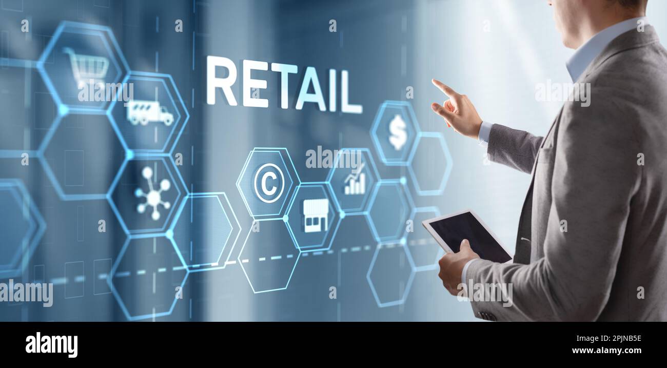 Retail concept marketing channels E-commerce Shopping automation on ...