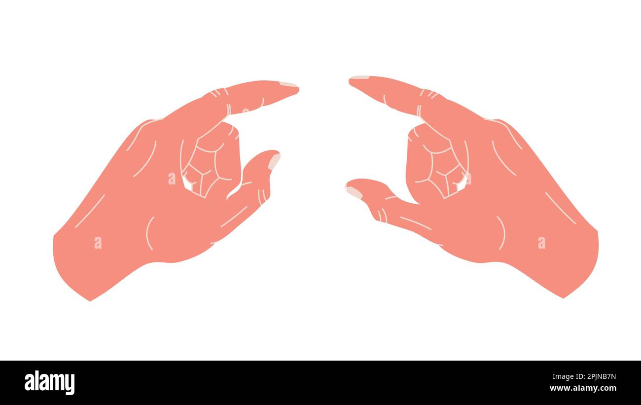 Pointing hand symbol. Hand pointing by forefinger or index finger. Flat ...