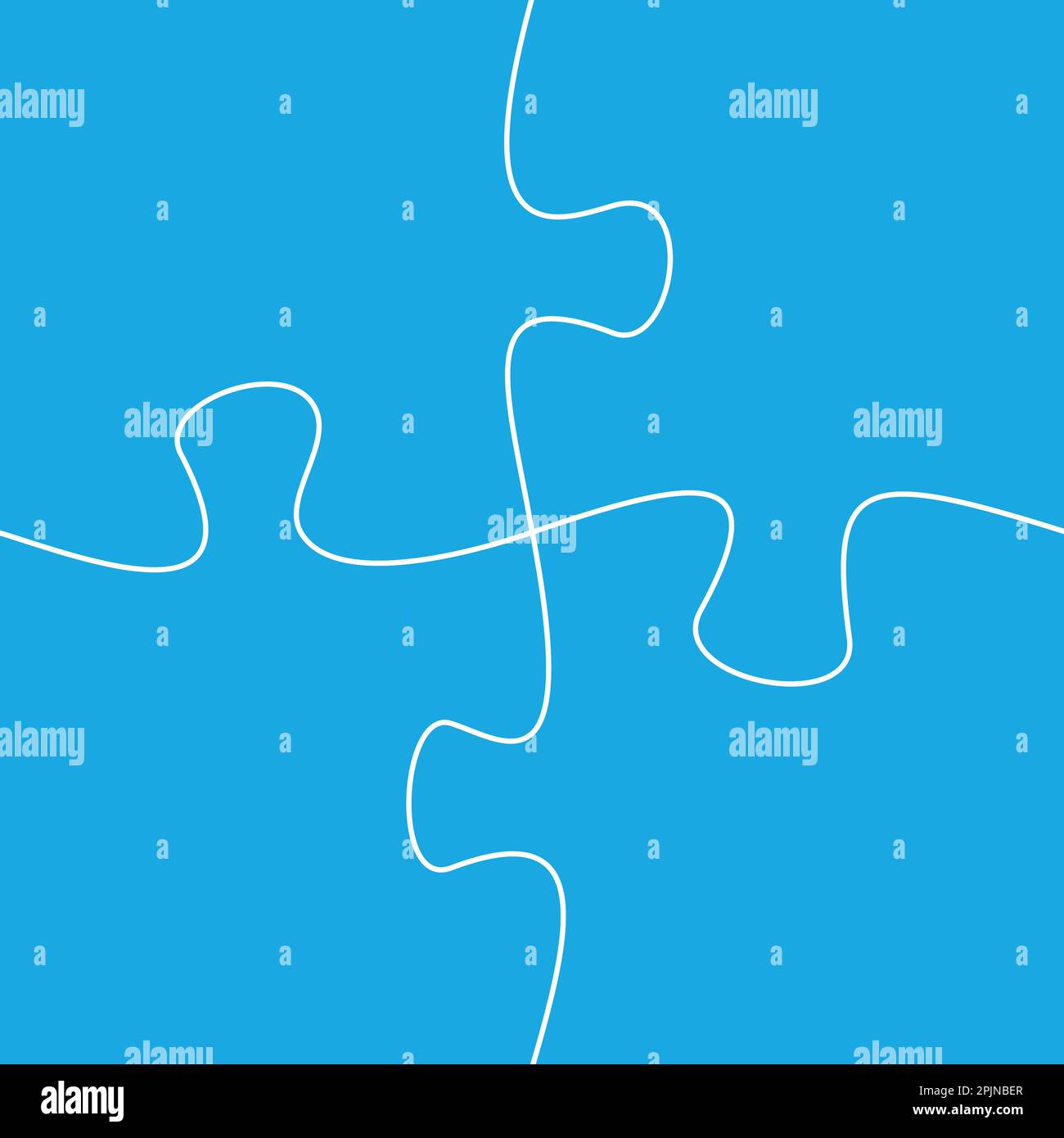 4 jigsaw pieces template. puzzle pieces connected together. Jigsaw or ...