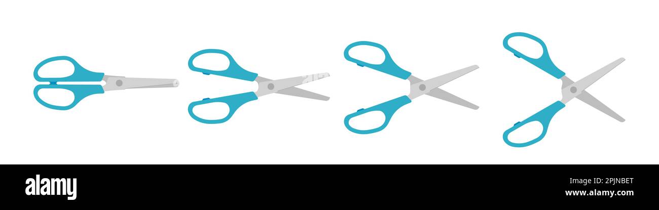 Scissors icons set. Isolated cutting scissors. Pictogram of scissor ...