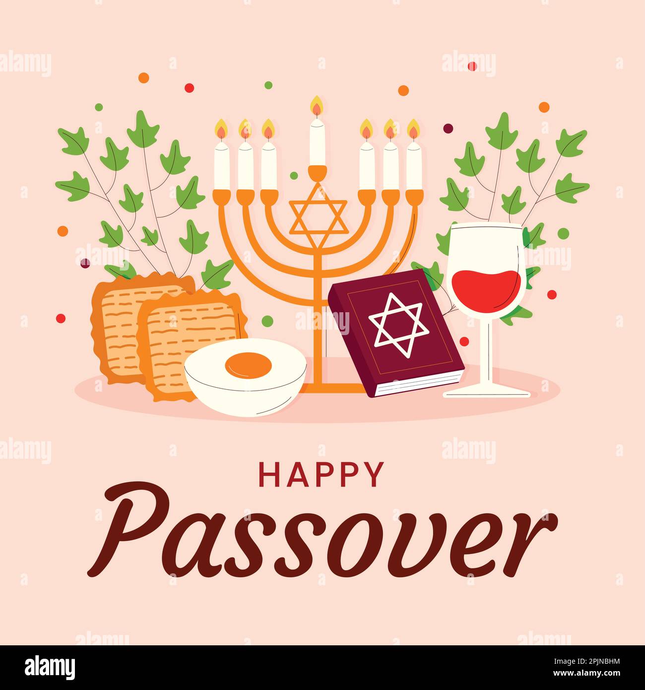 Passover greeting card set. Lets Celebrate Seder Pesach invitation ...