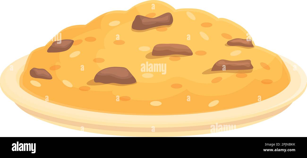 Fried pilaf icon cartoon vector. Dish food. Healthy indian Stock Vector ...