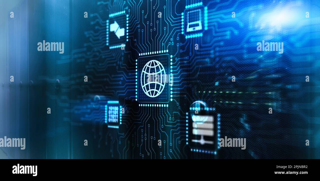 Global Telecom Connection Lines. Business, Data Exchange Stock Photo ...