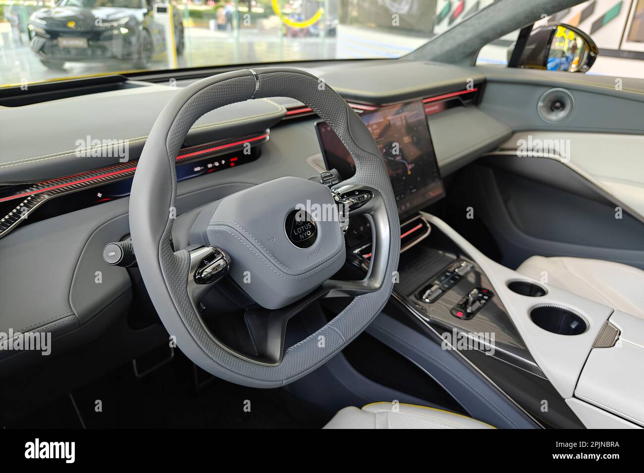SHANGHAI, CHINA - APRIL 3, 2023 - The Lotus Cars ELETRE model is ...