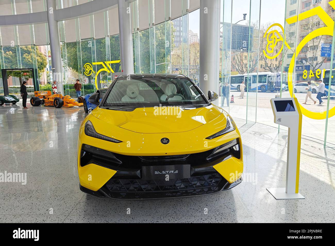 SHANGHAI, CHINA - APRIL 3, 2023 - The Lotus Cars ELETRE model is ...