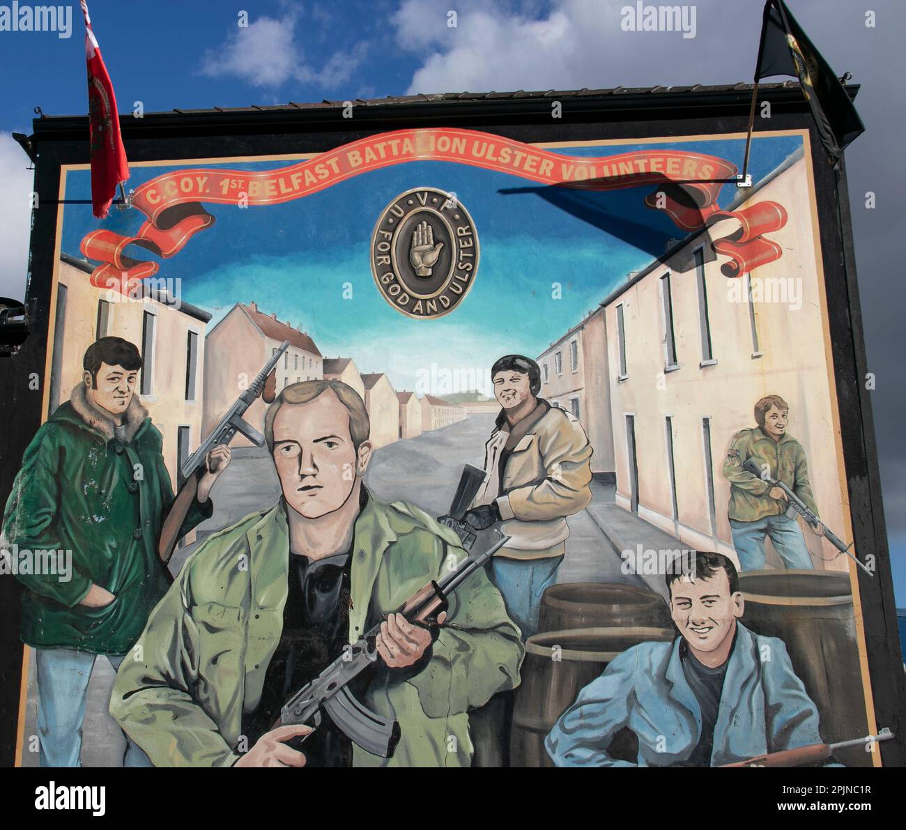 UVF Mural on Shankhill Raod Stock Photo - Alamy