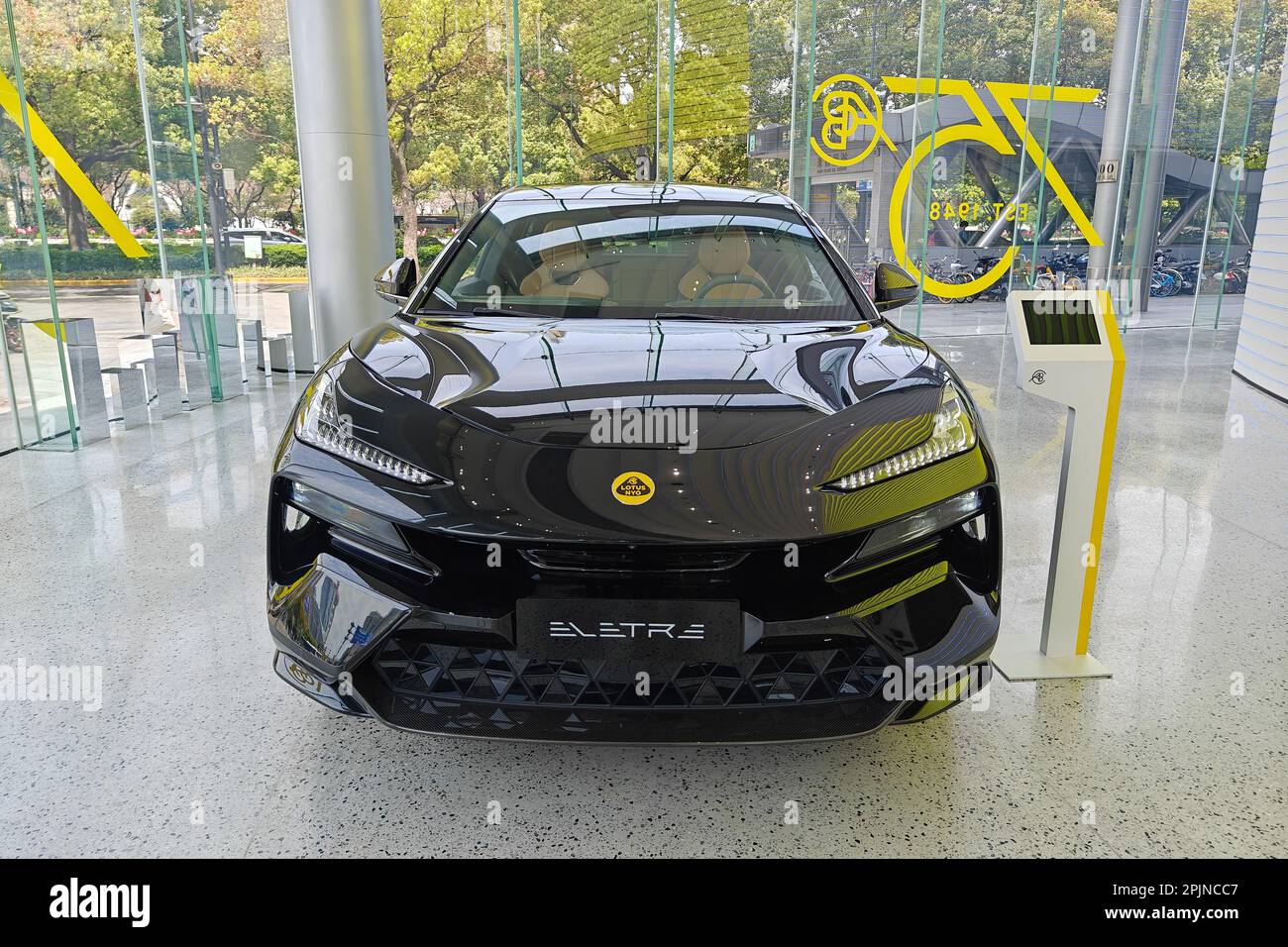 SHANGHAI, CHINA - APRIL 3, 2023 - The Lotus Cars ELETRE model is ...