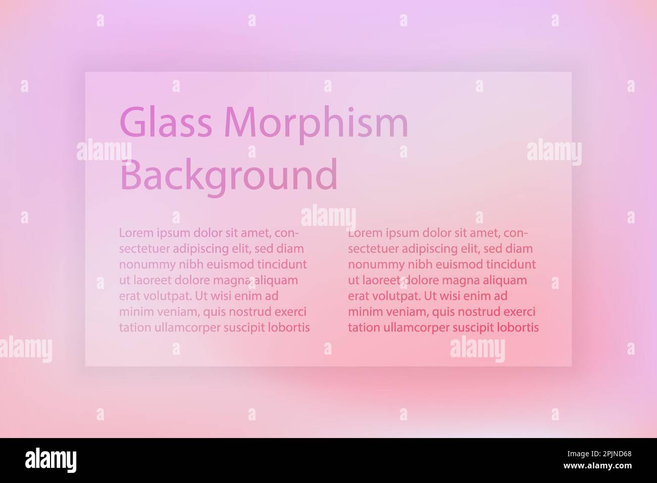 Transparent frame in glass morphism or glassmorphism style on blurred ...