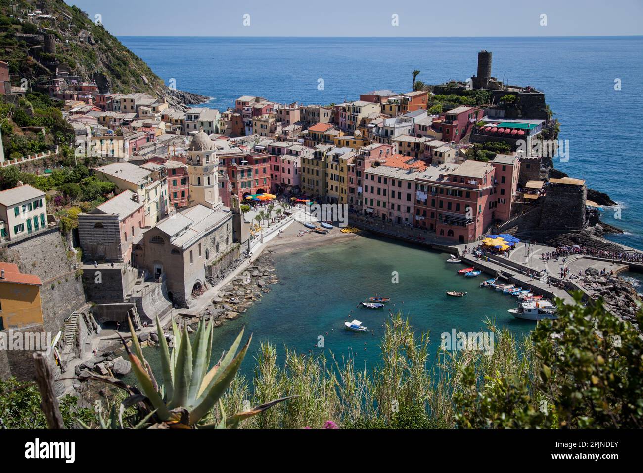 The village of Vernazza in the Cinque Terre (or "Five Lands") – a ...
