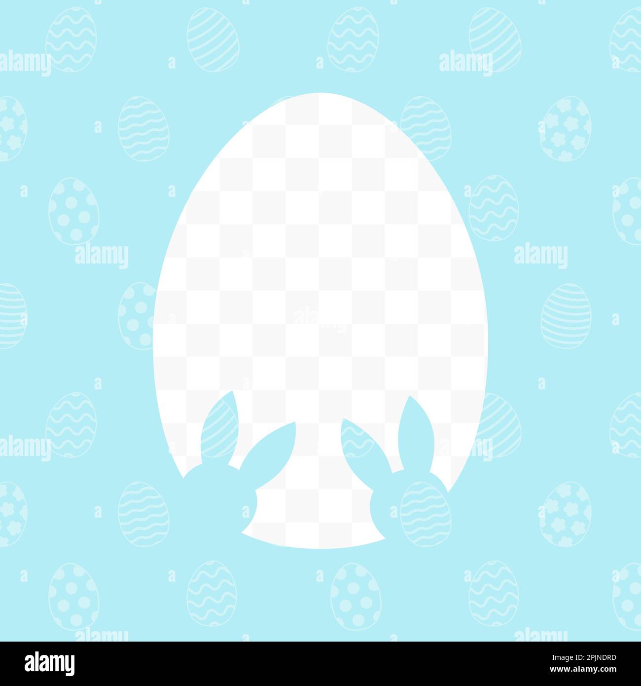 Cut out Easter egg frame with bunny or rabbit ears. Applicable for ...