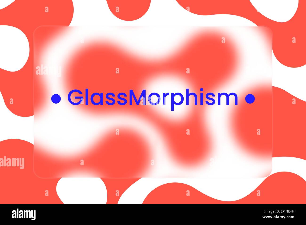 Transparent frame in glass morphism or glassmorphism style. Metaballs ...