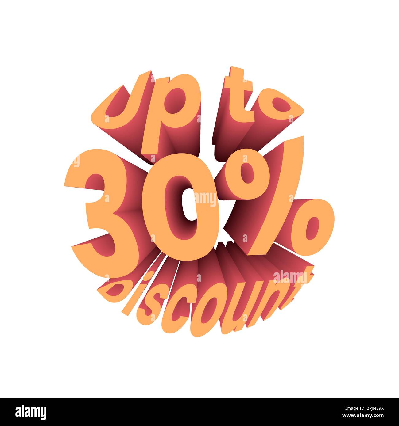 Sale up to 30 % discount banner. Sale promotion text. Advertising ...