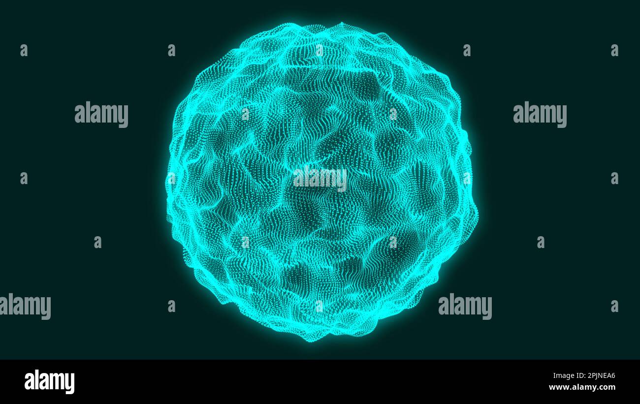 Looped distortion waves on abstract sphere of particles. Abstract ...