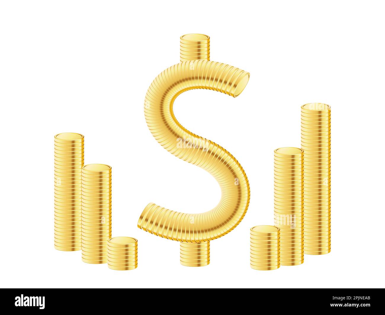 American coin stacks Stock Vector Images - Alamy