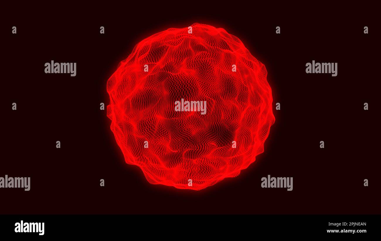 Geometric modern technology concept with glowing sphere dots. Looped ...