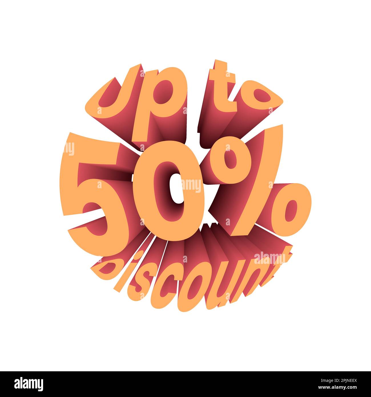 Sale up to 50 % discount banner. Sale promotion text. Advertising ...