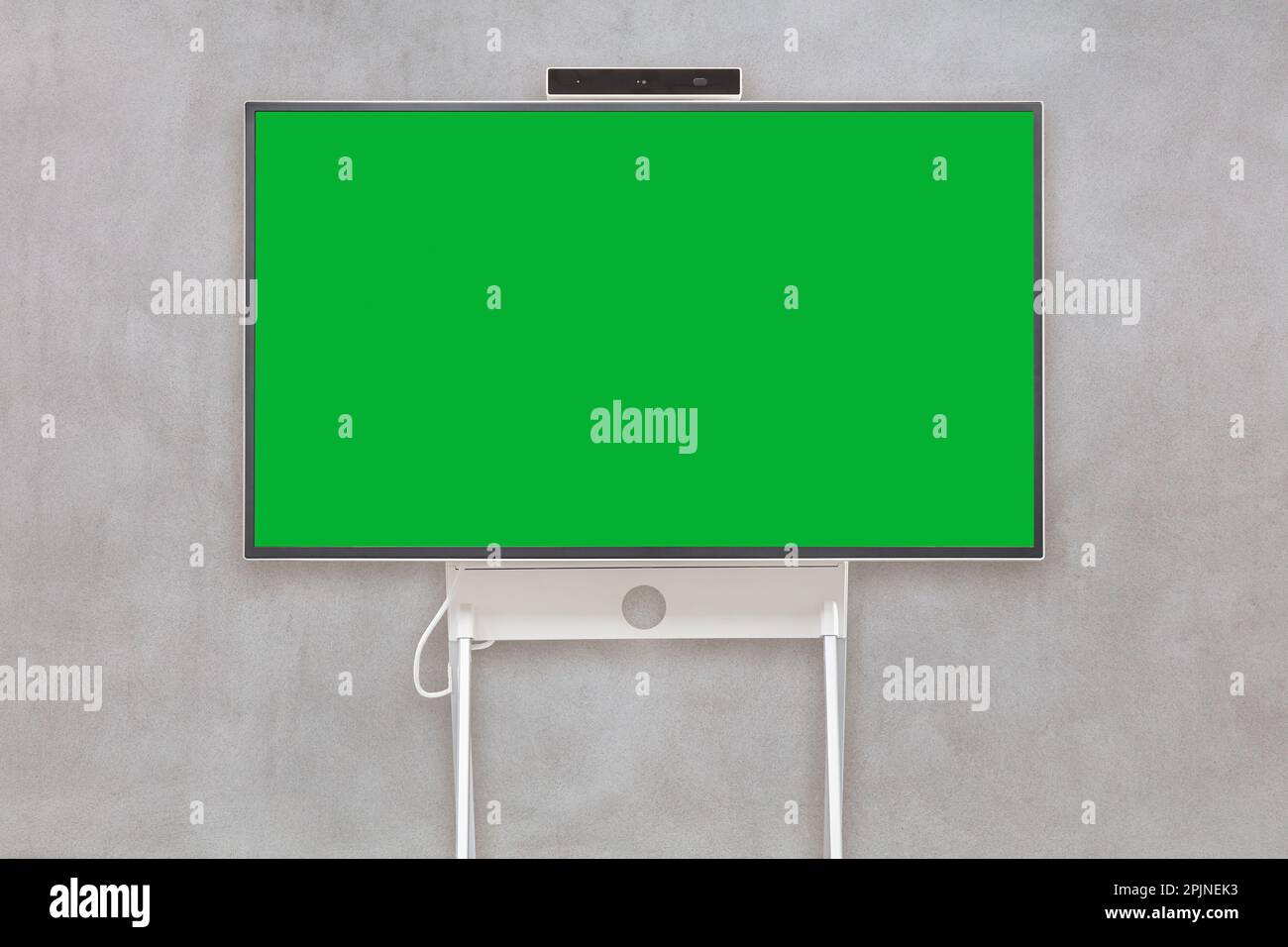 New modern digital presentation screen with camera on top and chromakey ...
