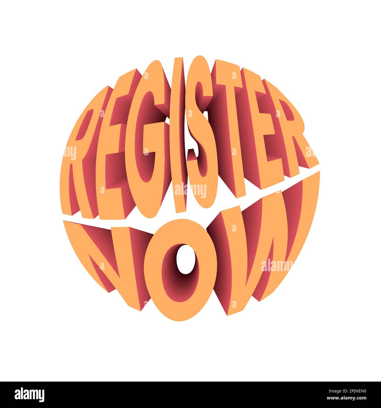 Register now banner. Register now text. Typography banner, text. Retro ...