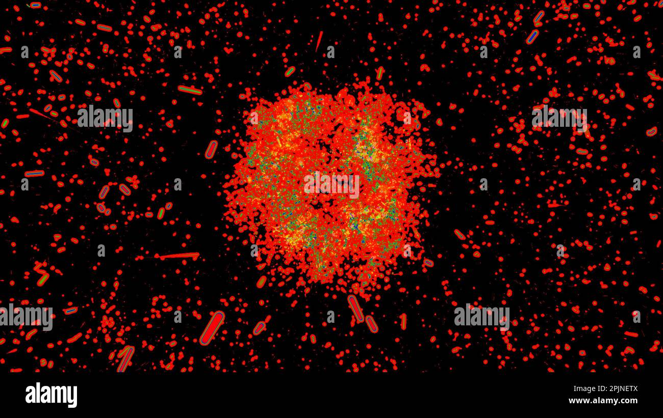 Fire explosion. Extremely hot explosion with sparks and hot smoke ...