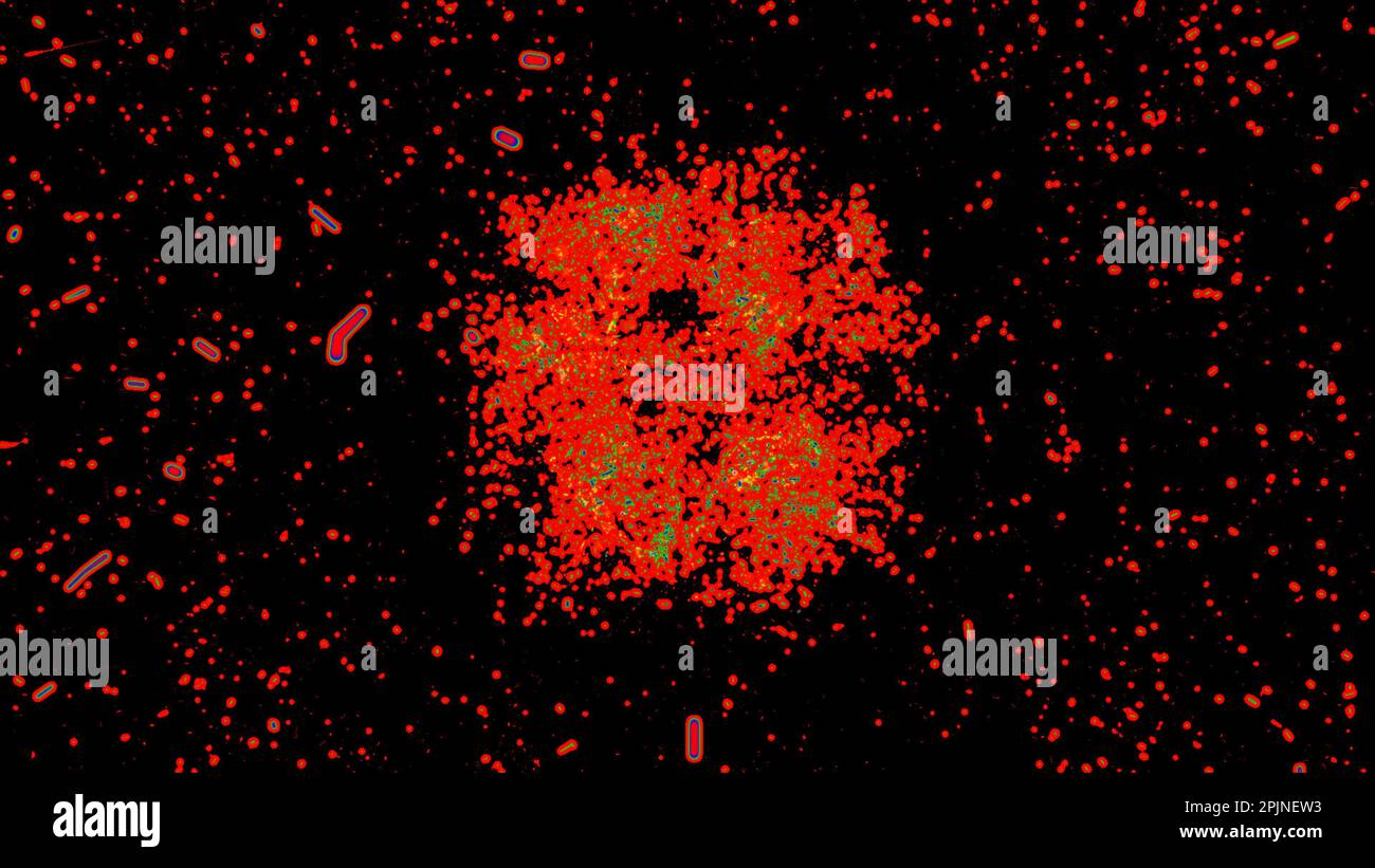 Fire flamethrower isolated on black night background with alpha channel ...