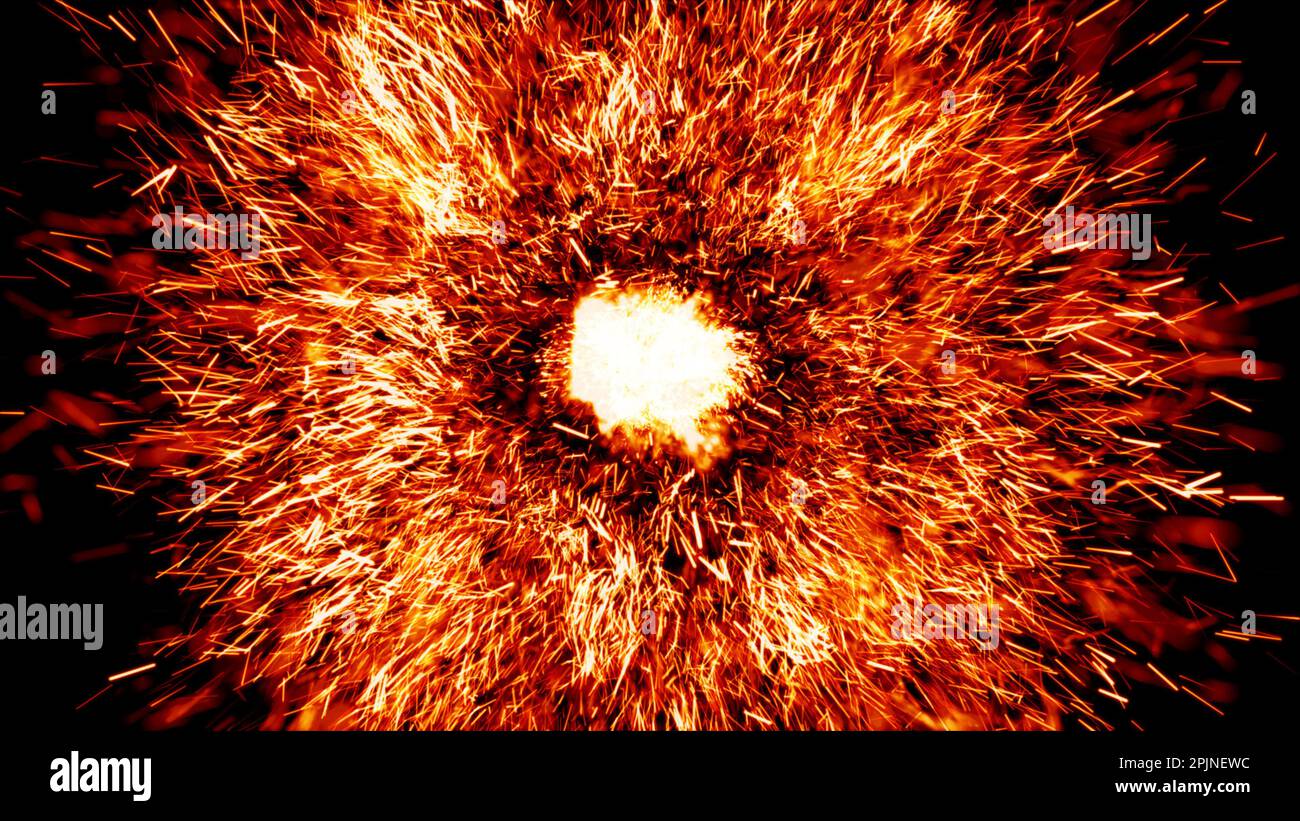 Explosion flame. Realistic explosions boom. Beautiful abstract stylish ...