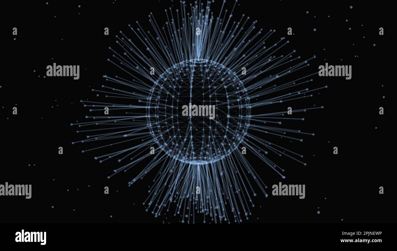 Sphere Of Connected Nodes Cluster Net Abstract Network Connection Background Connected Lines