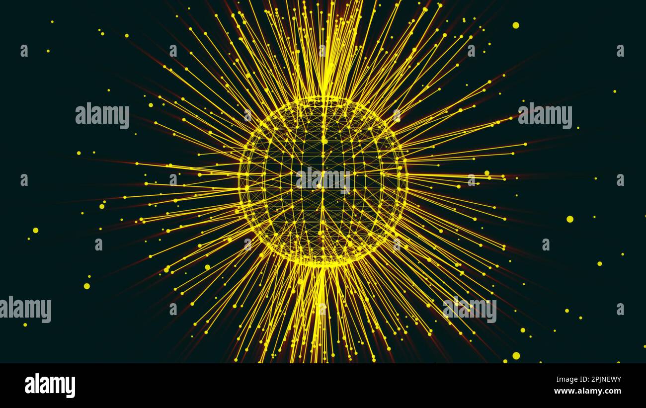 Big Data Plexus Effec Sphere Of Connected Nodes Cluster Net Abstract Network Connection