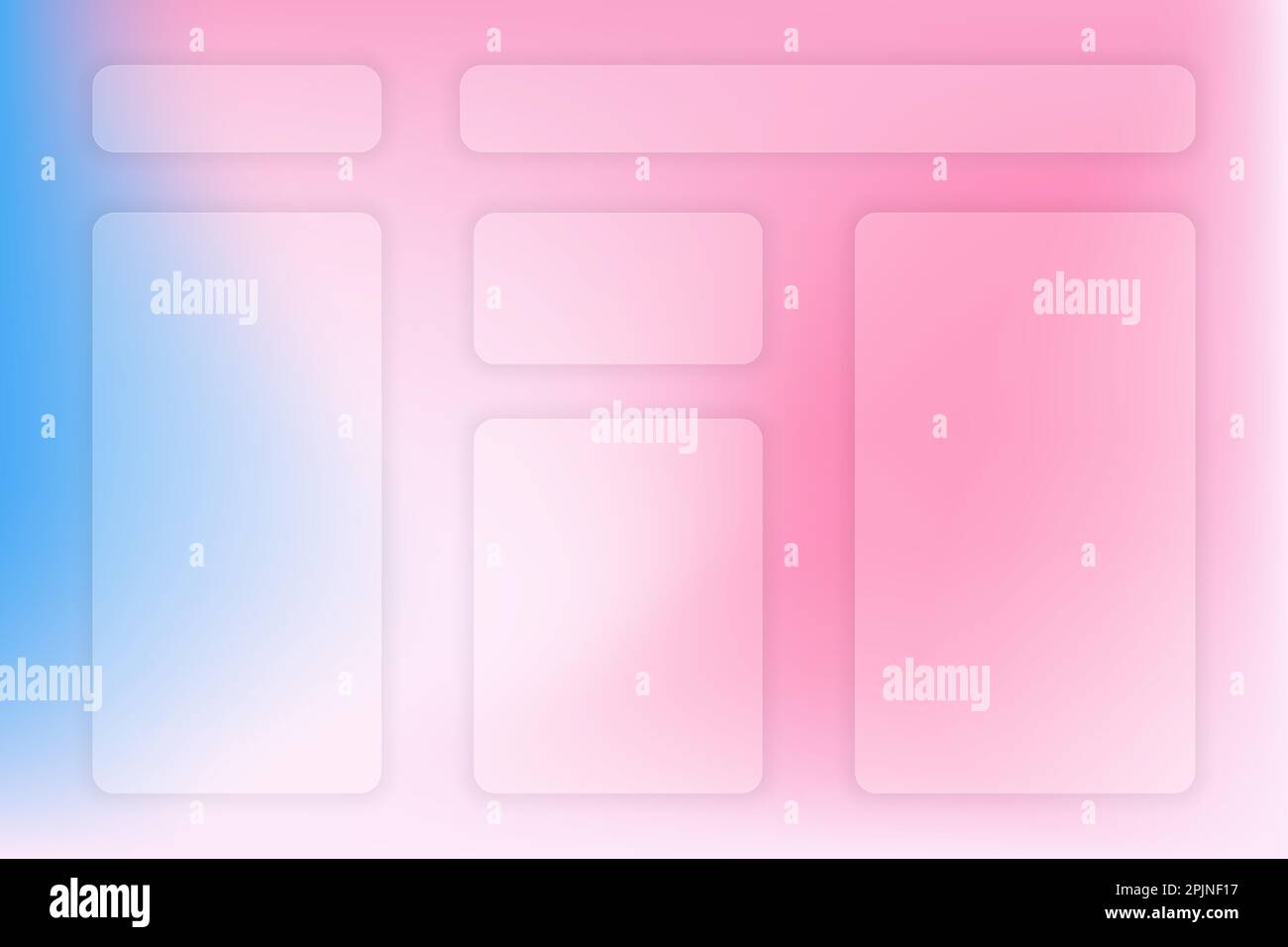 Transparent frame in glass morphism or glassmorphism style on blurred ...