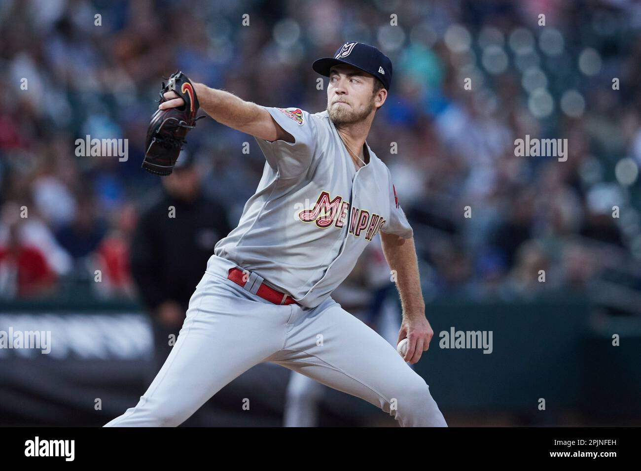 Memphis Redbirds starting pitcher Matthew Liberatore (15) in action ...