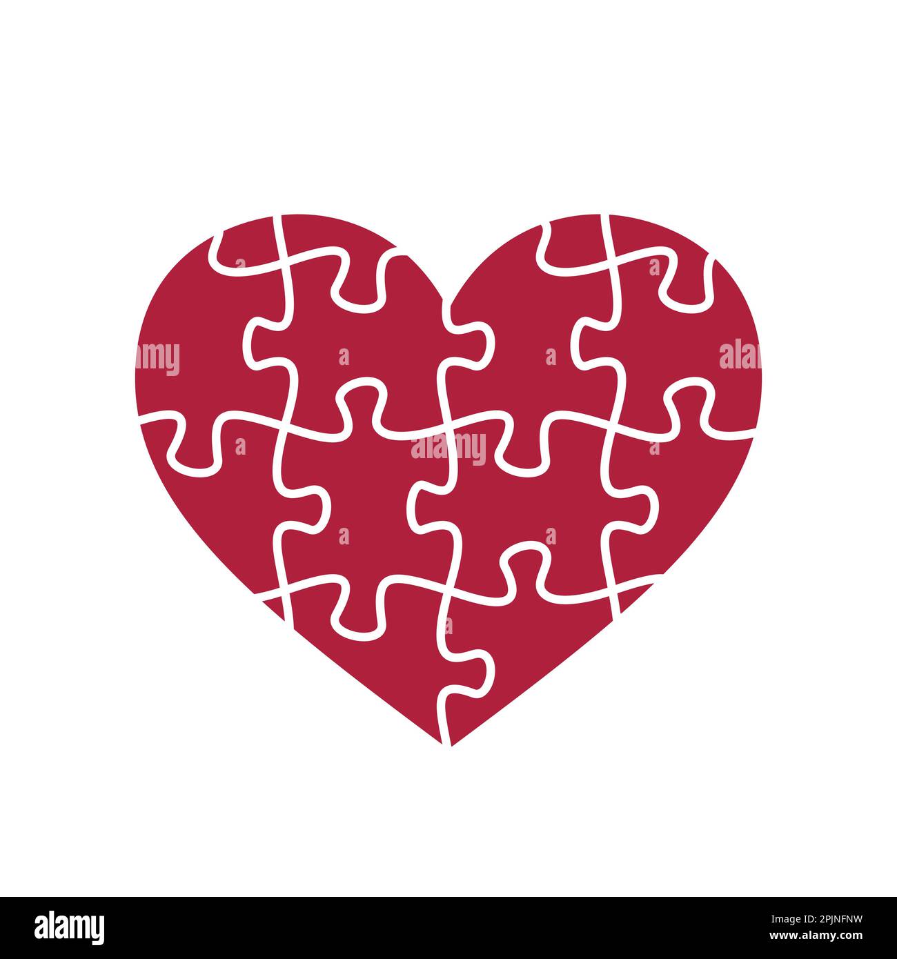 Jigsaw puzzle heart vector illustration Stock Vector Images - Alamy