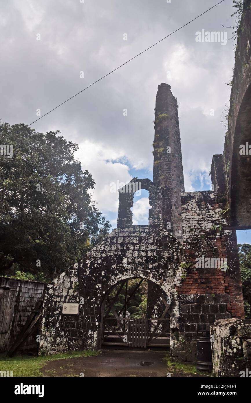 Ruins of the sugarfactory the Wingfield Estate, Romney Manor, St. Kitts ...