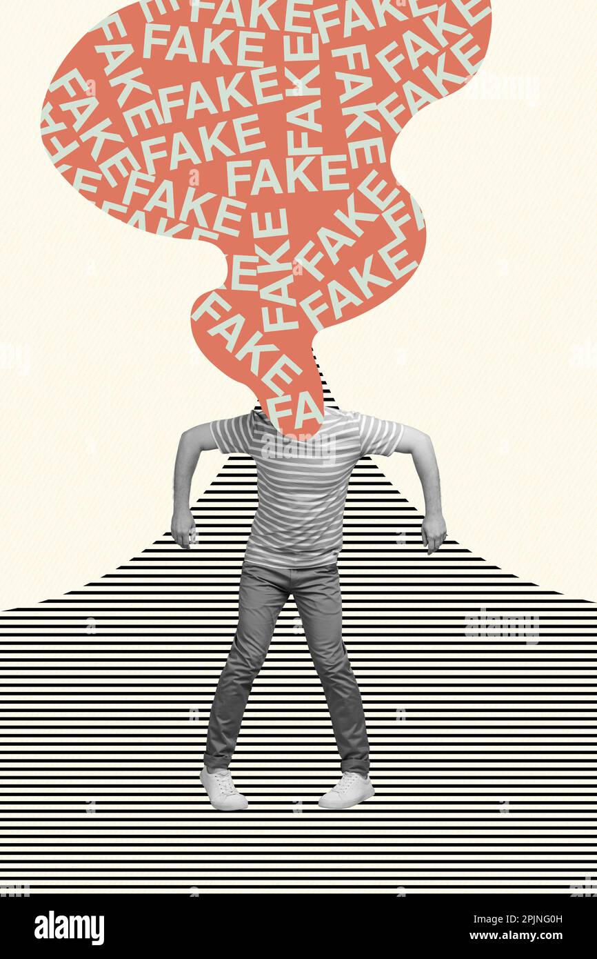 Vertical photo sketch collage of headless zombie marionette brainwashed ...