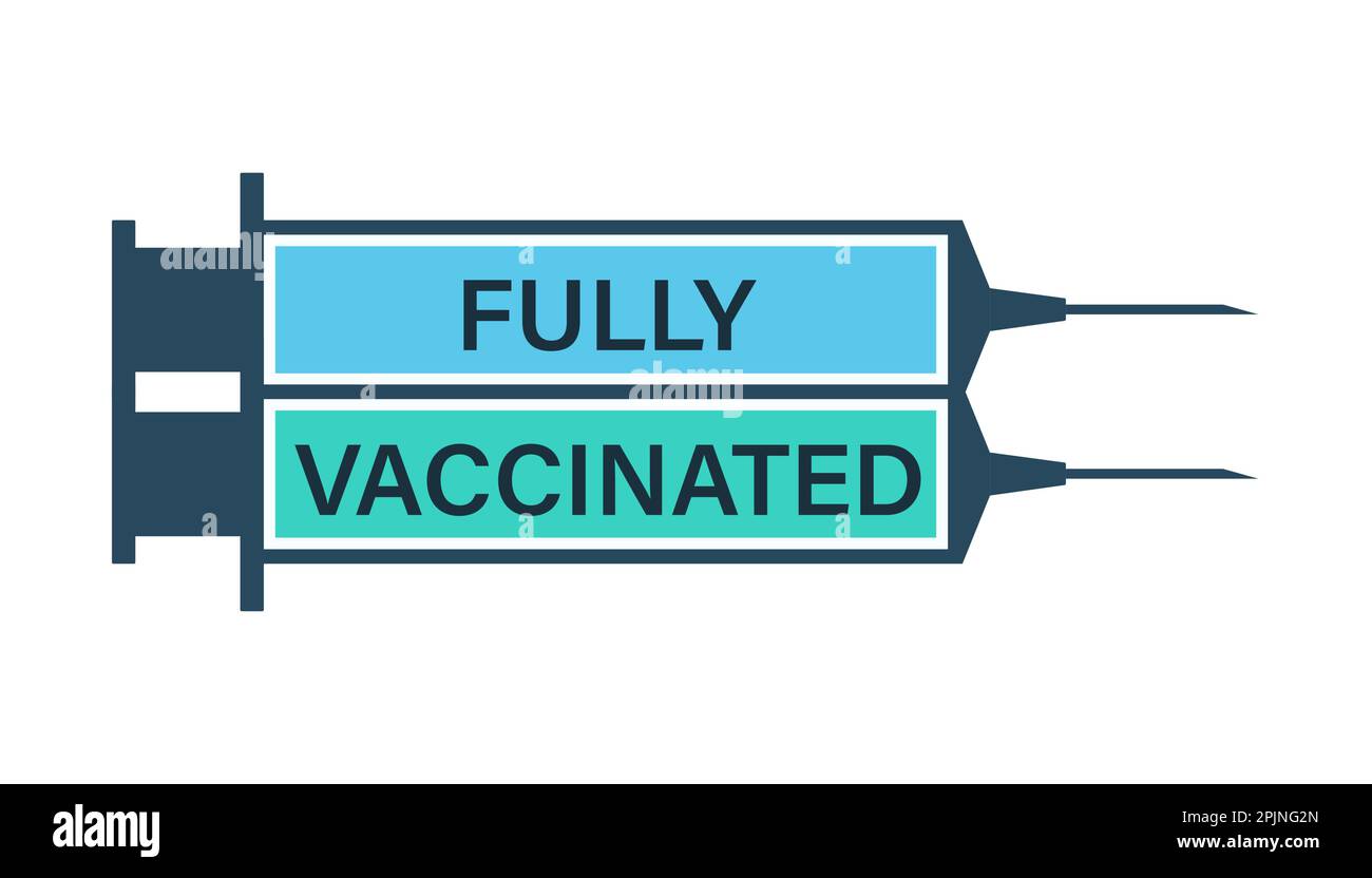 Vaccination badge, vaccine sticker. Badge for fully vaccinated person ...