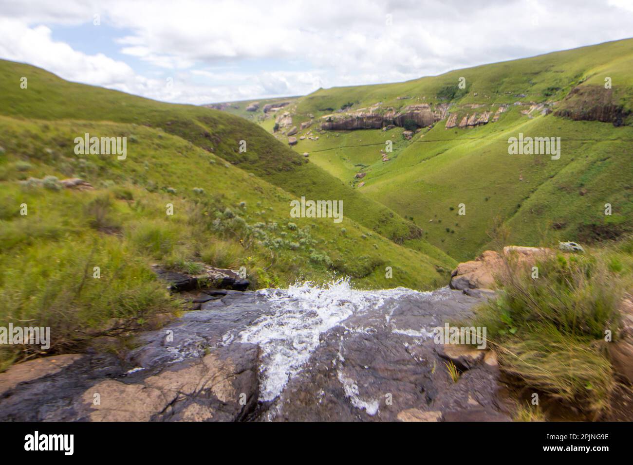 At the top off the Mahai waterfall where it falls of a cliff in the ...