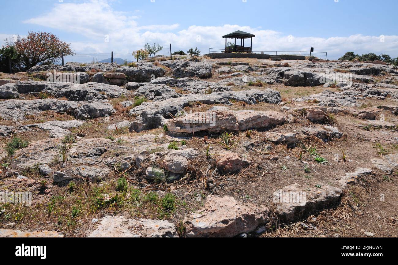 The remains of the Vouni Palace, located on the Turkish side of Cyprus ...
