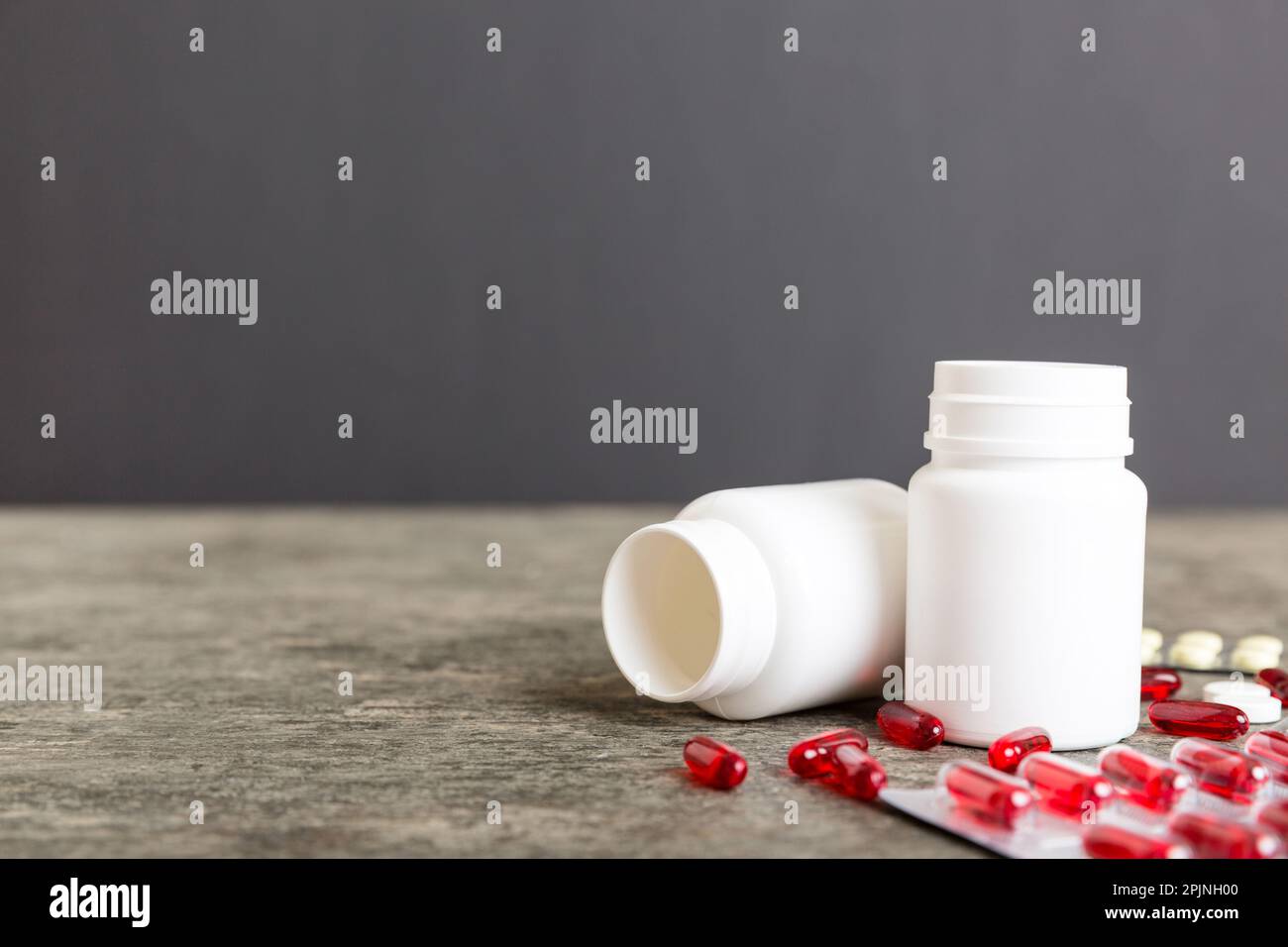 Medicine for treatment HIV infection. Pills and capsules and battle on ...