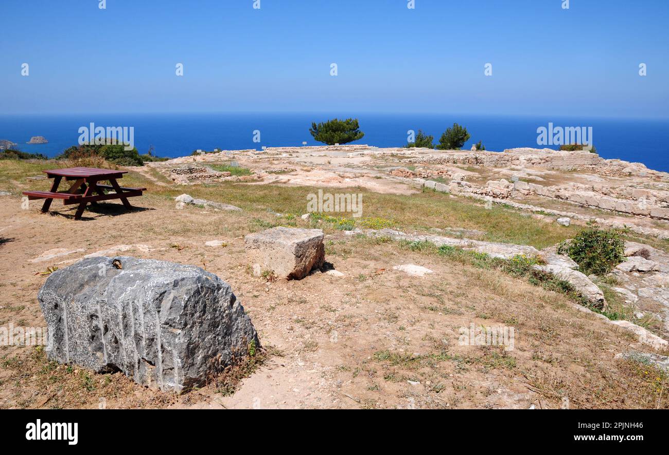 The remains of the Vouni Palace, located on the Turkish side of Cyprus ...