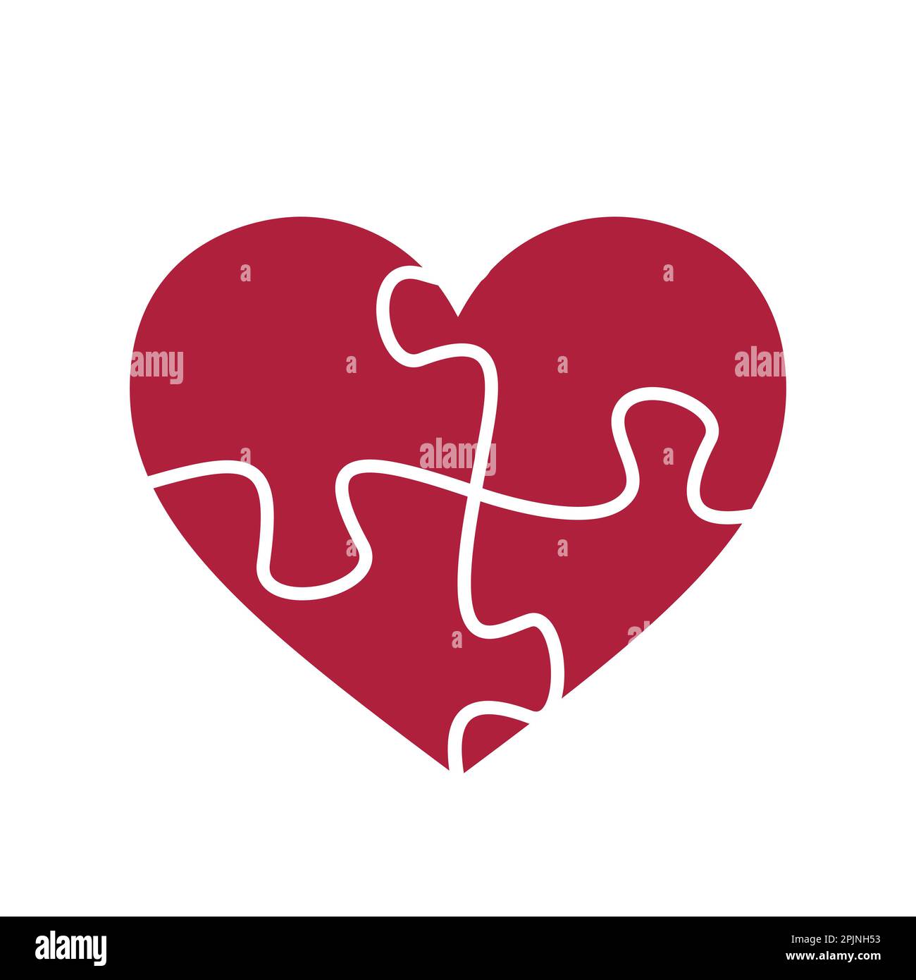 Puzzle heart shape. Puzzle pieces. Valentine day symbol. Jigsaw heart ...