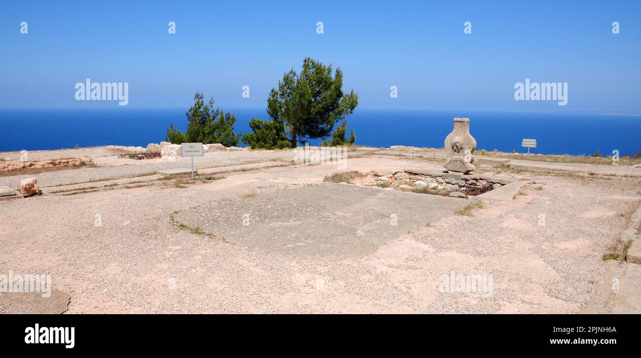 The remains of the Vouni Palace, located on the Turkish side of Cyprus ...
