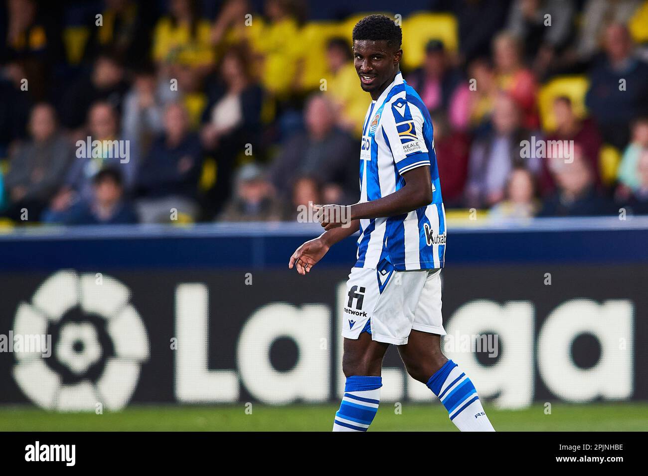 Mohamed Ali-Cho (Real Sociedad, #11) looks on during the LaLiga ...