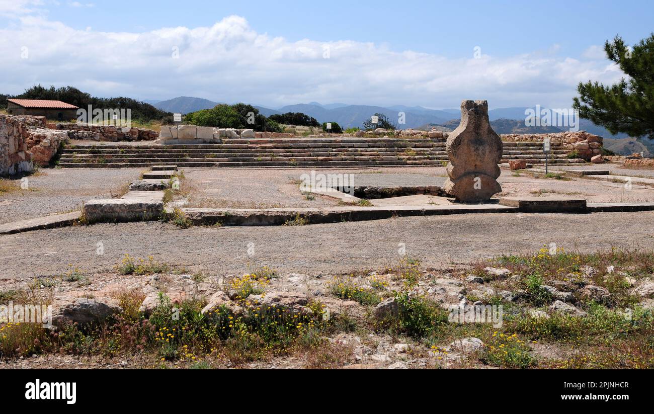 The remains of the Vouni Palace, located on the Turkish side of Cyprus ...