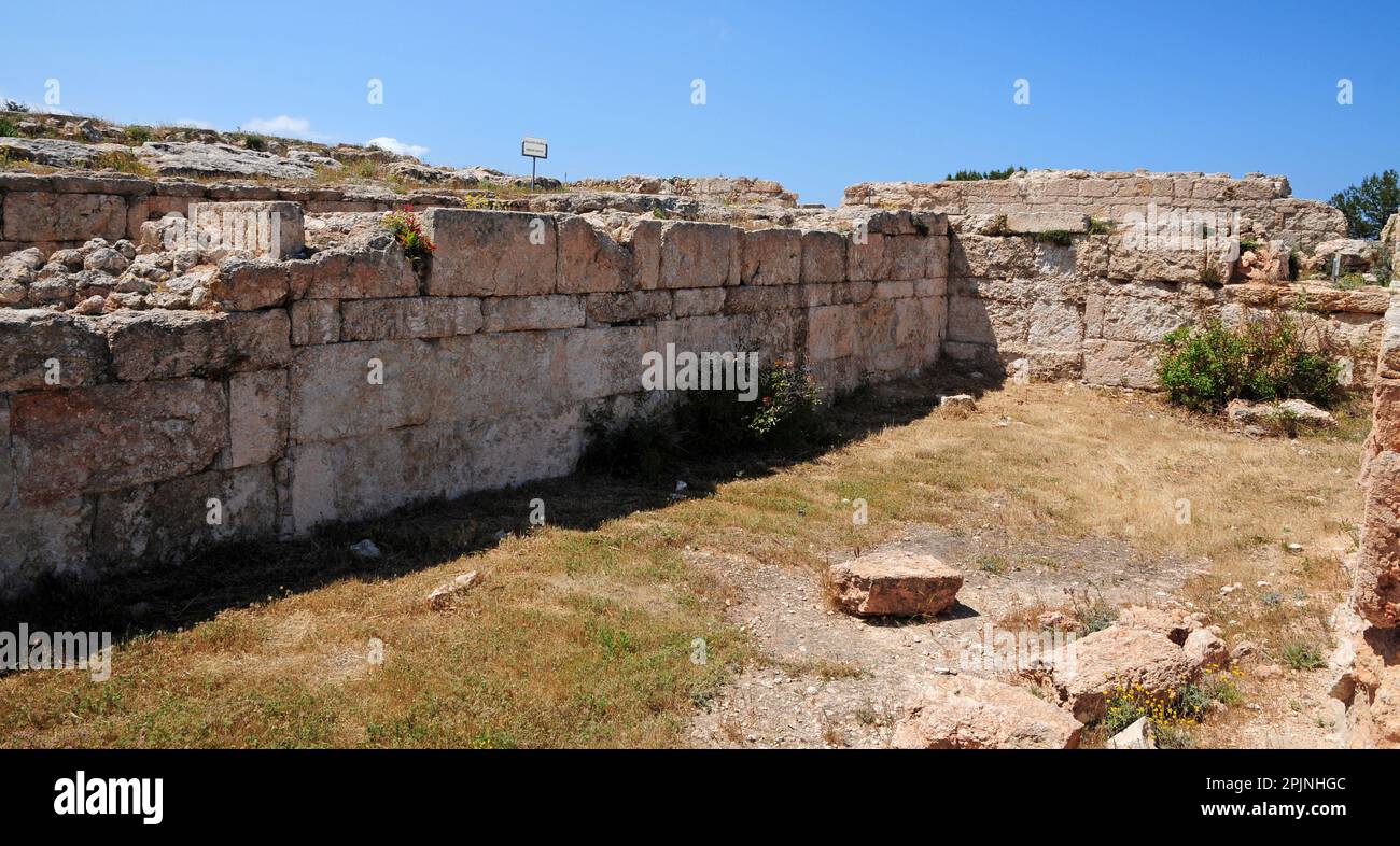 The remains of the Vouni Palace, located on the Turkish side of Cyprus ...